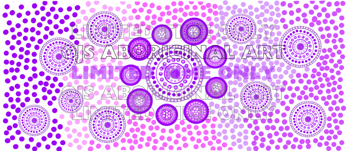 Sunset dreaming UV DTF WRAP – Ojs Aboriginal Art